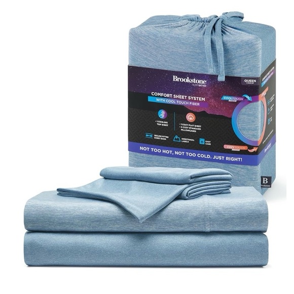 Brookstone | Bedding | Brookstone Comfort Queen Sheet Set 4 Pieces Set ...